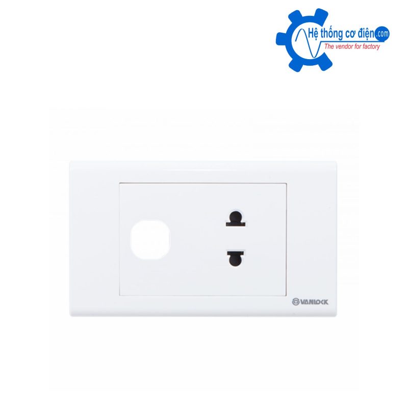 Ổ Cắm đơn 2 chấu với 1 lỗ Sino S18UX - Hệ Thống Cơ Điện